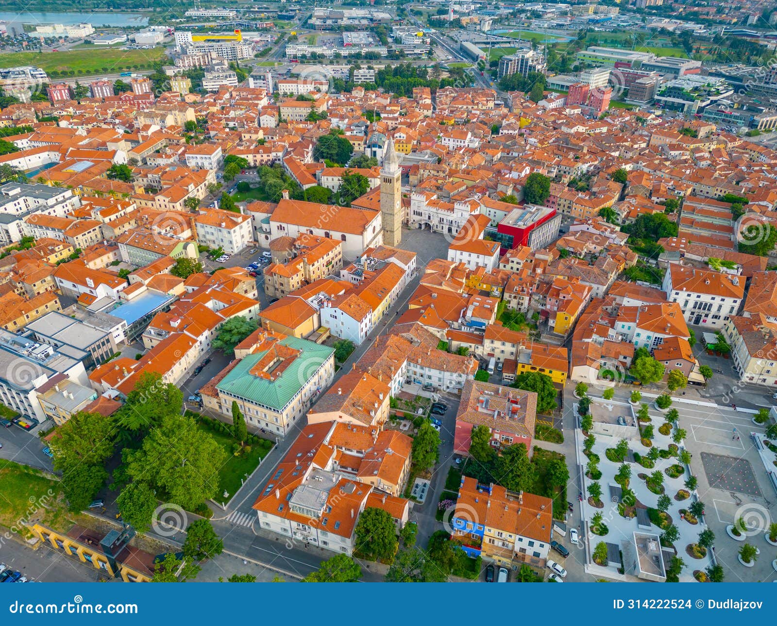 Rooftops of Historical Center of Slovenian Town Koper Stock Photo ...