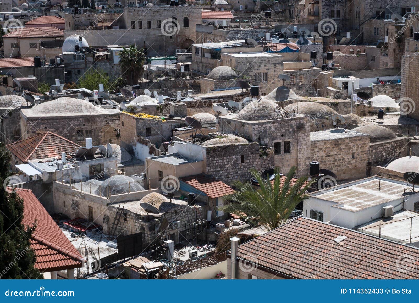 Rooftops of Jerusalem`s Old City Stock Image - Image of city, church ...