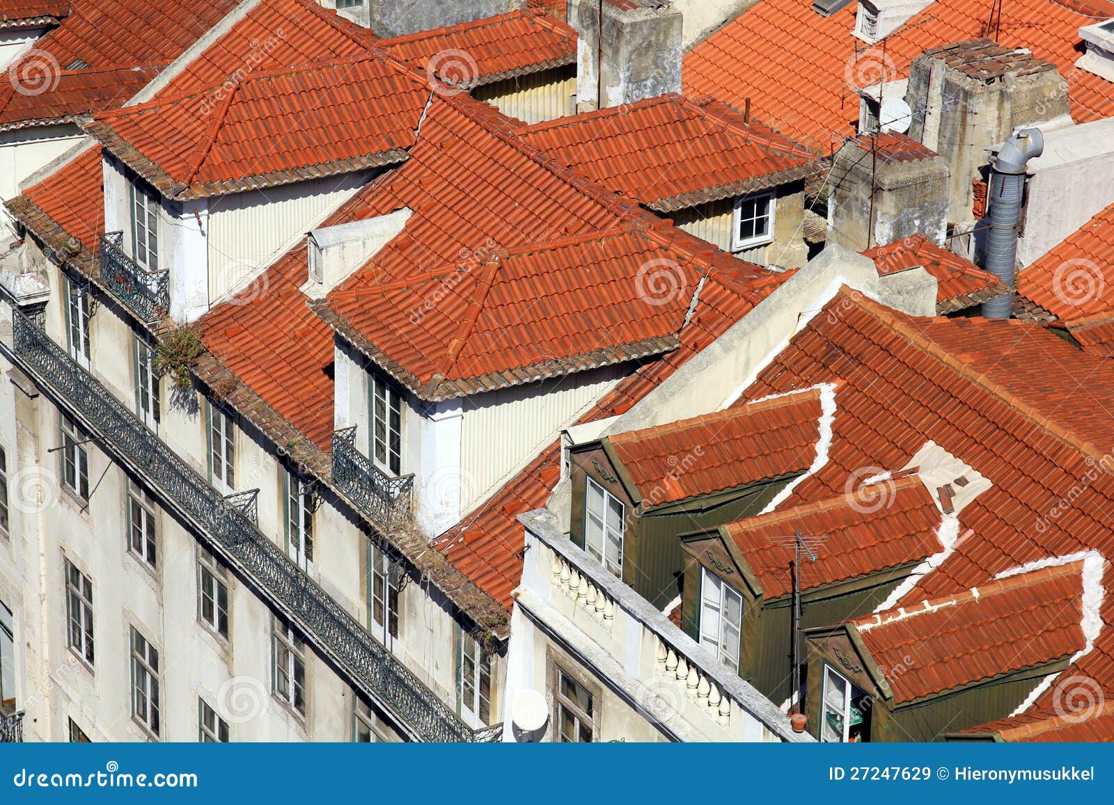 Rooftops in Lisbon, Portugal Stock Image - Image of facades, handcraft ...