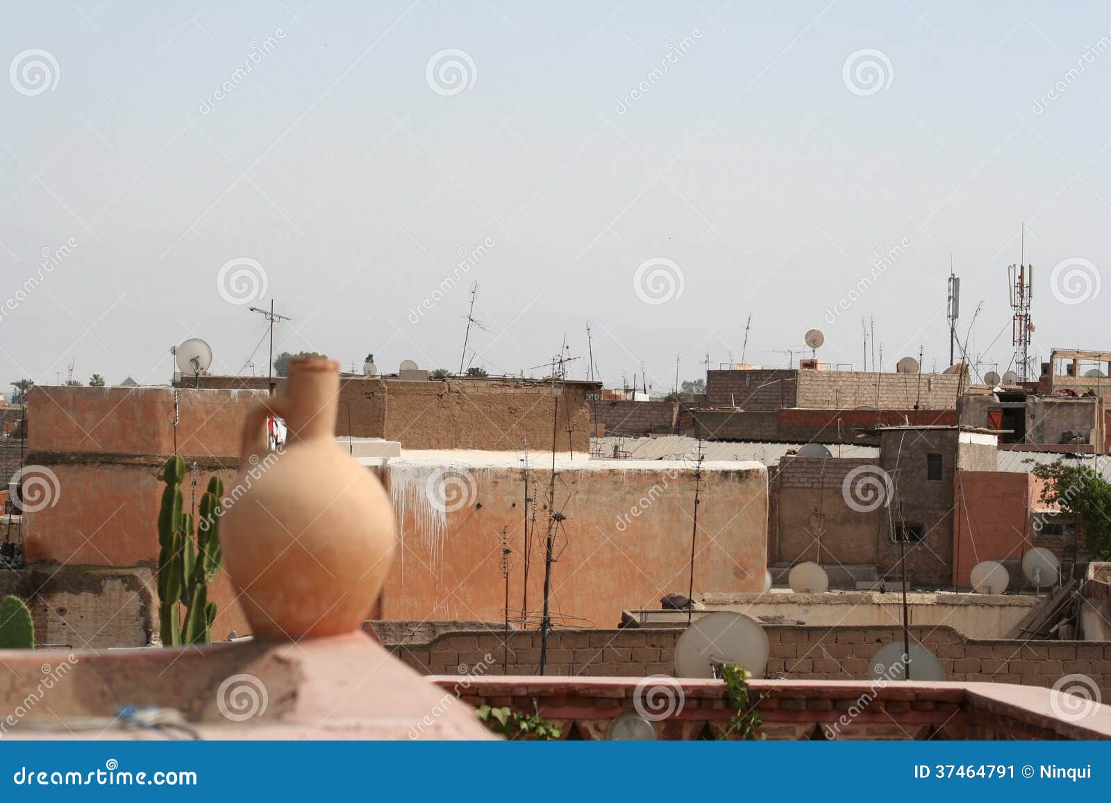 Rooftops in Marrakech stock image. Image of essaouira - 37464791