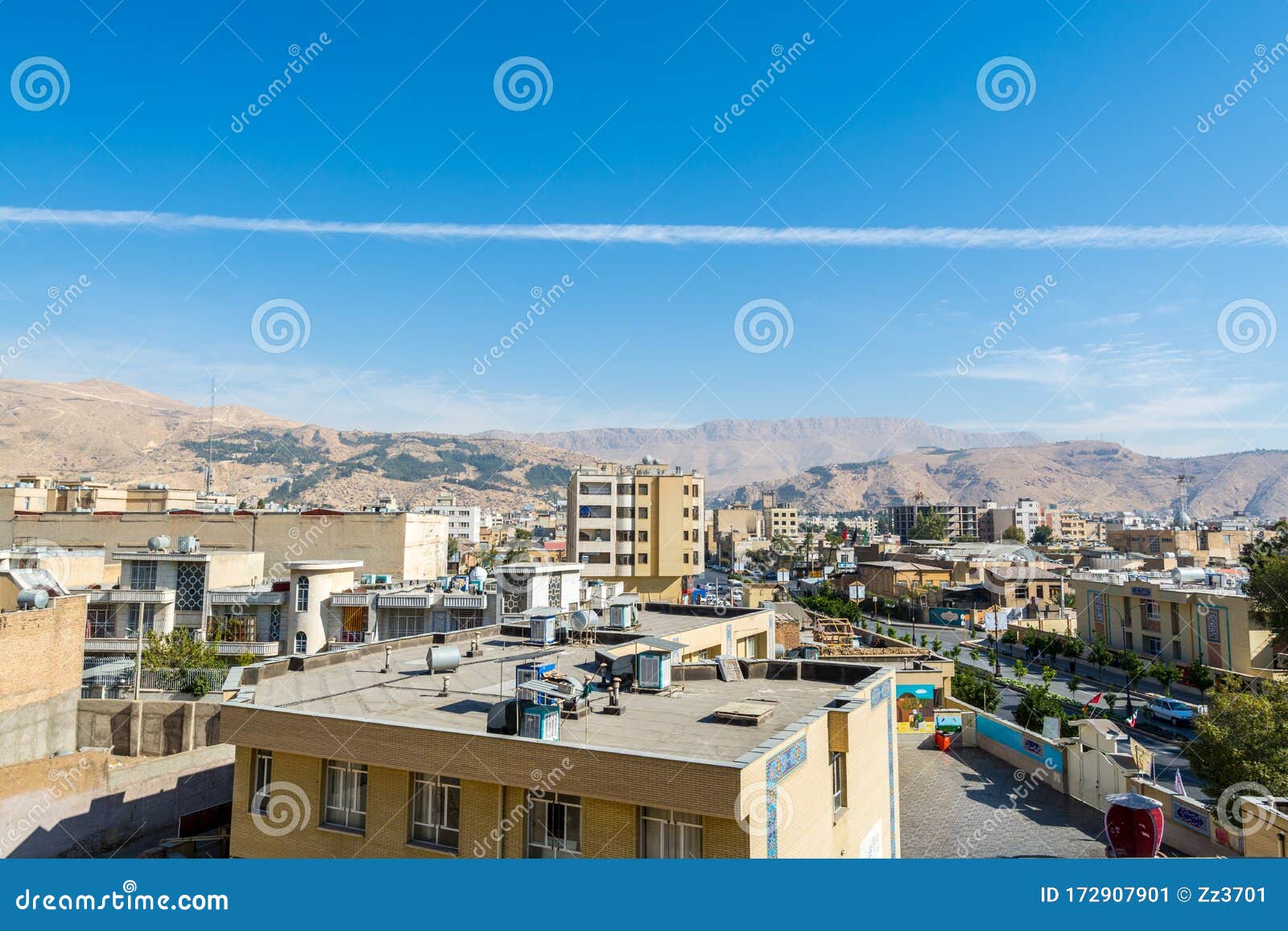 Rooftops of the Modern Building in the Downtown of Shiraz City, Iran ...