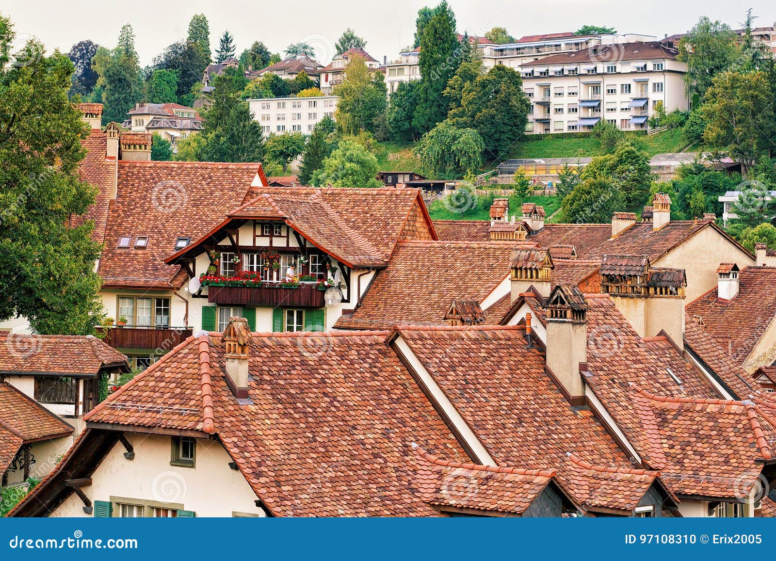 Rooftops of Old Houses in Bern Swiss Stock Photo - Image of outdoor ...