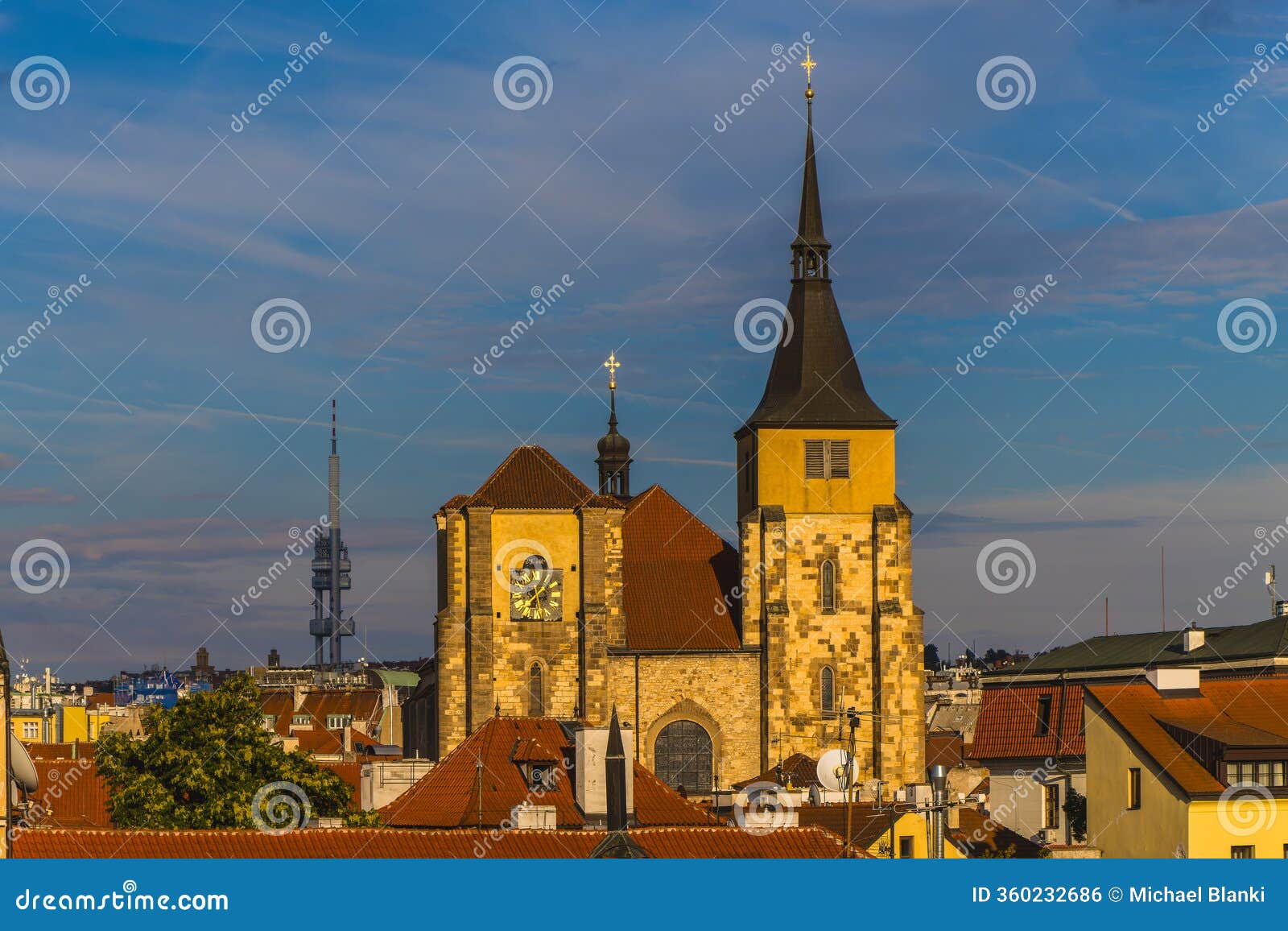 Rooftops of Old Prague from High View Point. Stock Photo - Image of ...