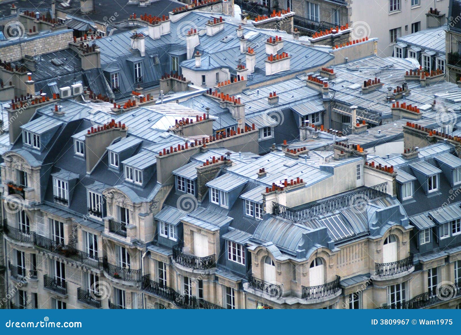 Rooftops in Paris stock image. Image of european, beige - 3809967