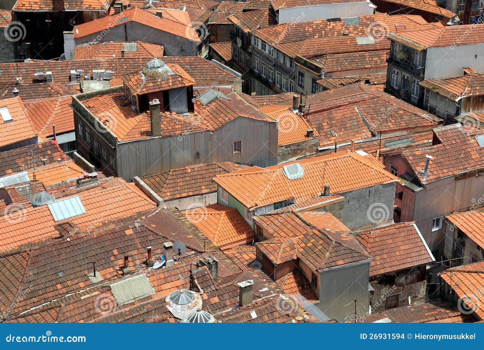 Rooftops in Porto, Portugal Stock Photo - Image of alley, estate: 26931594