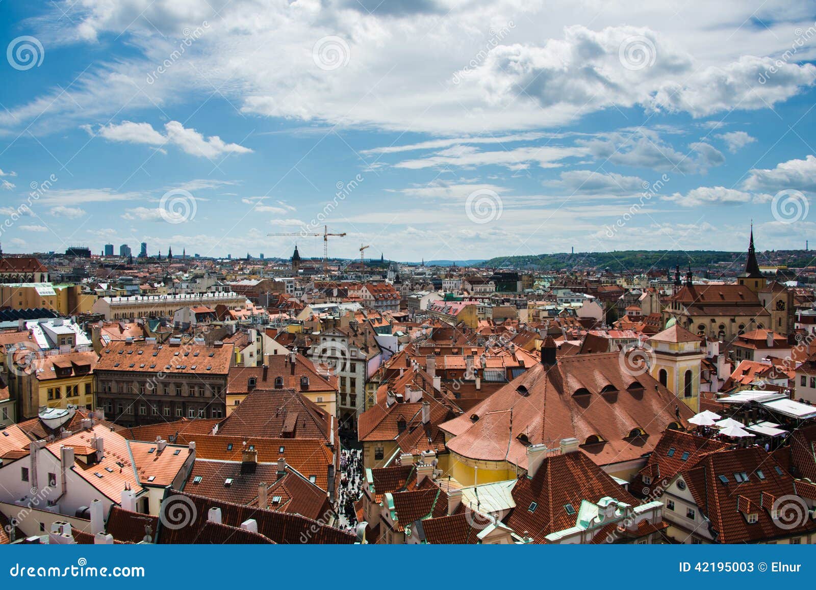 Rooftops in Prague stock image. Image of building, culture - 42195003