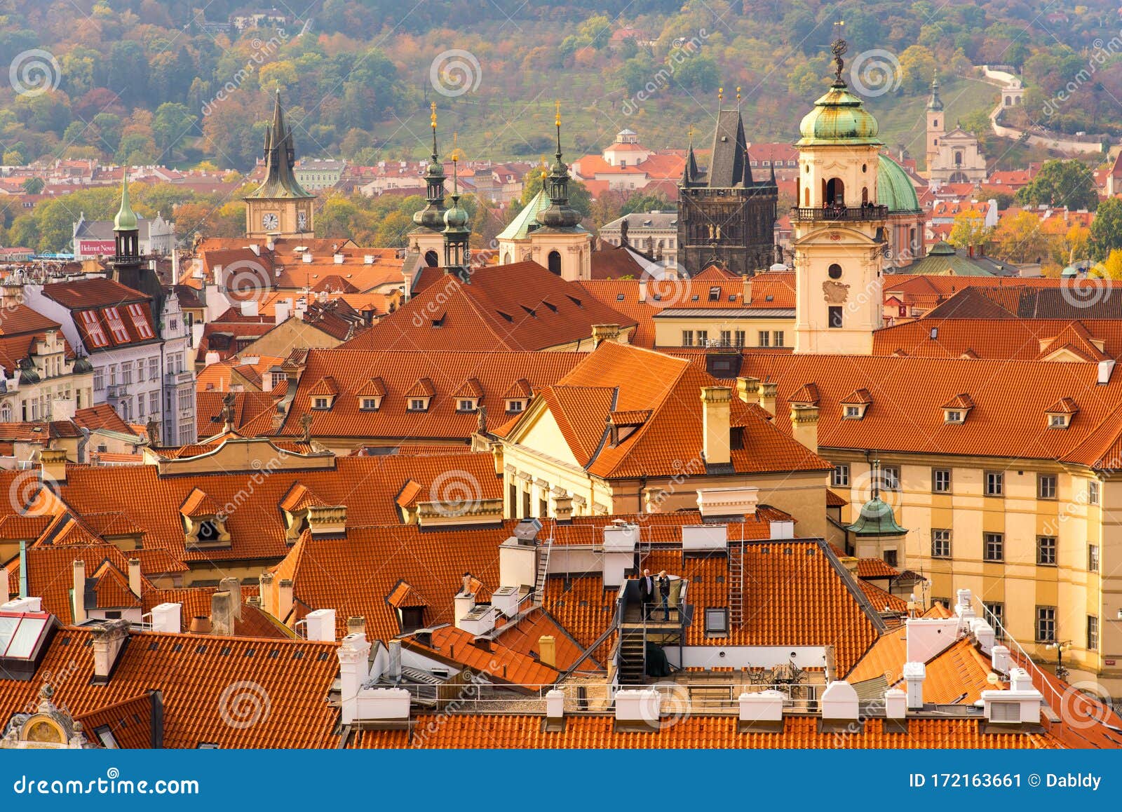 Rooftops of Prague Old Town Stock Image - Image of roof, europe: 172163661