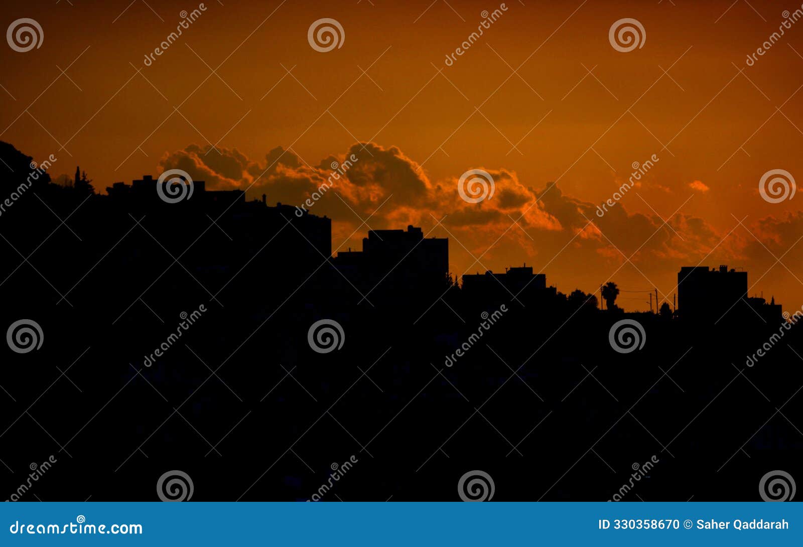 Rooftops and sunset stock photo. Image of skyline, sunlight - 330358670