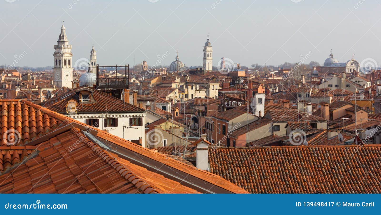Rooftops of Venice stock image. Image of panorama, roof - 139498417