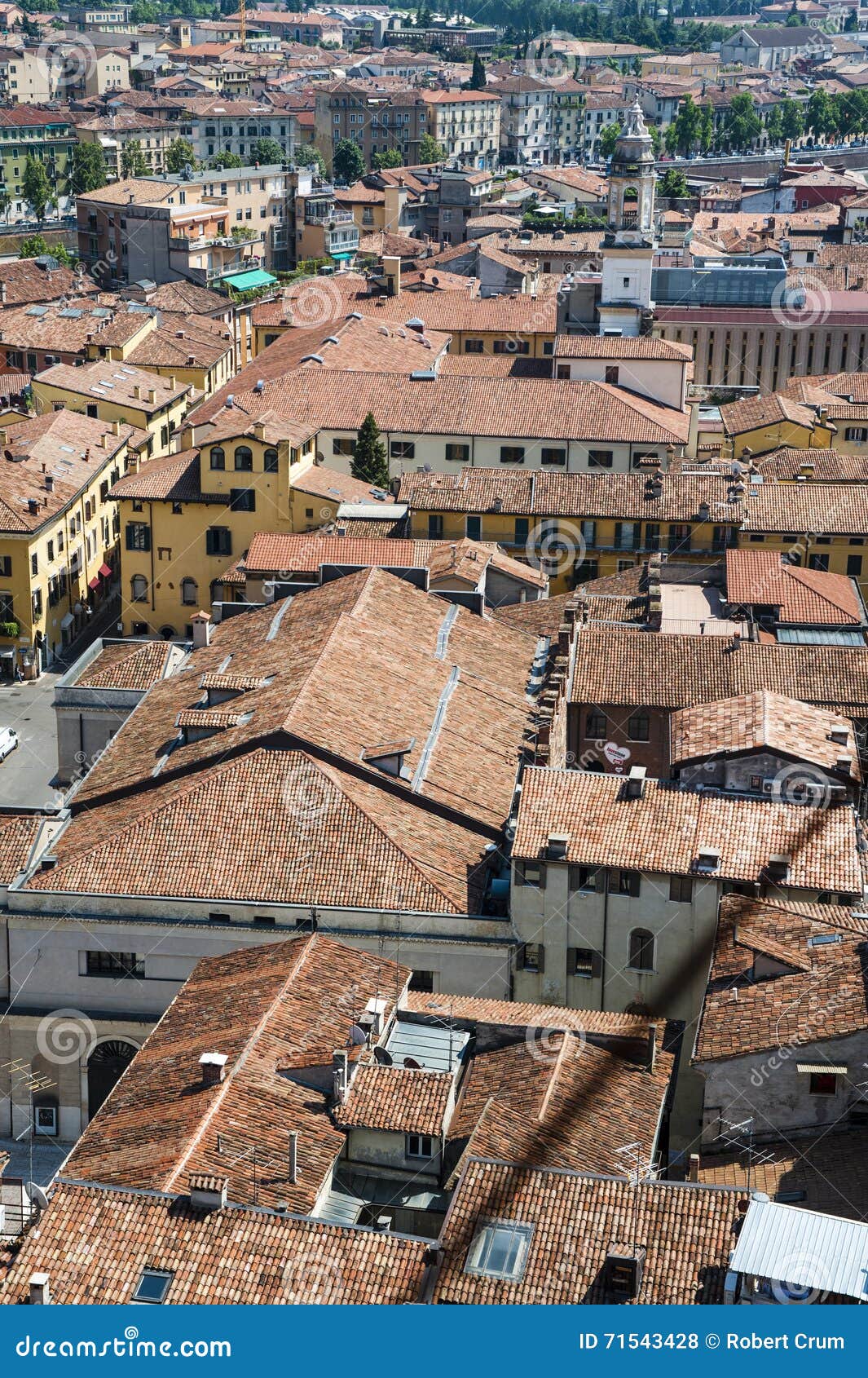 Rooftops, Verona, Italy stock photo. Image of italy, cityscape - 71543428