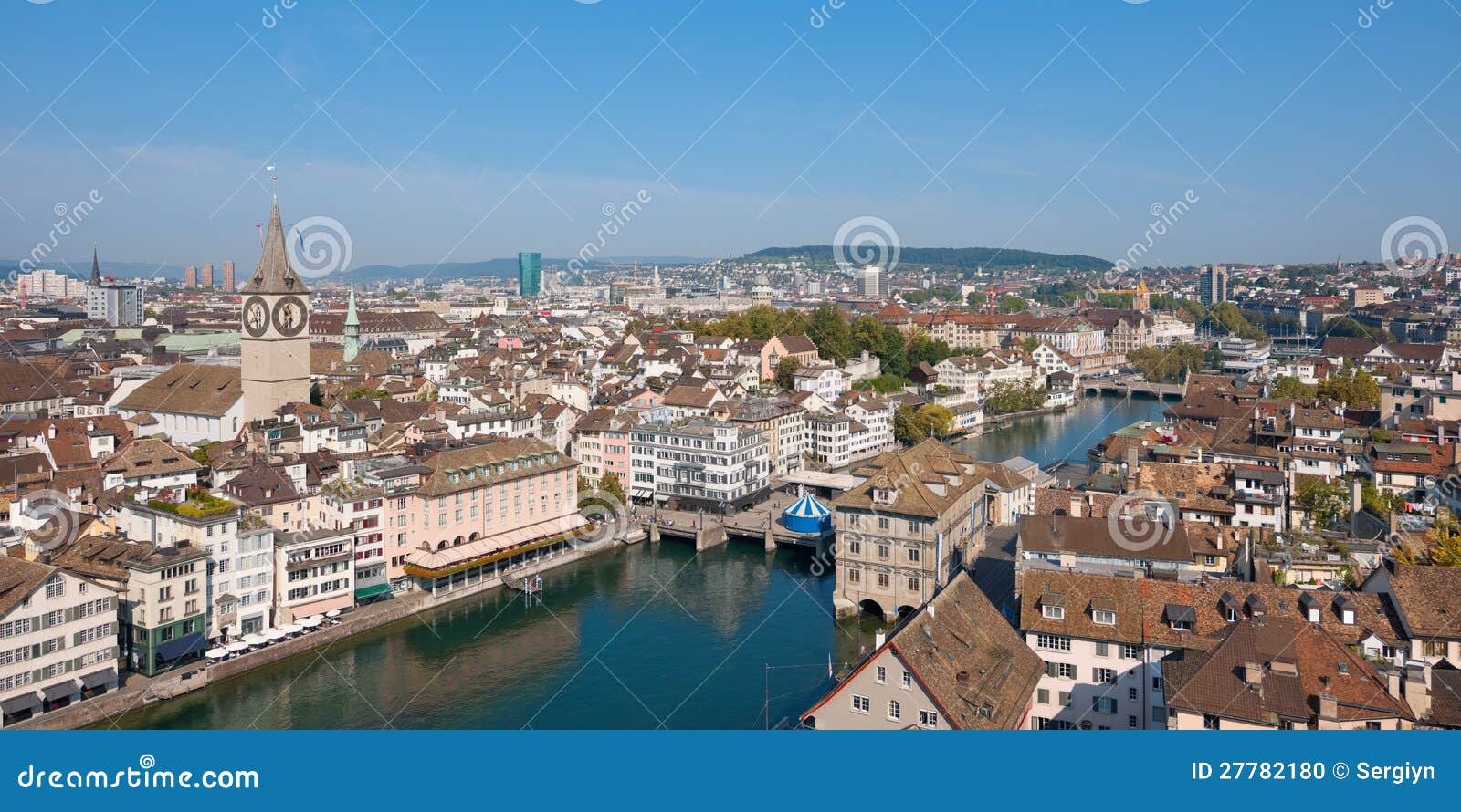 Rooftops of Zurich stock photo. Image of roofs, europe - 27782180