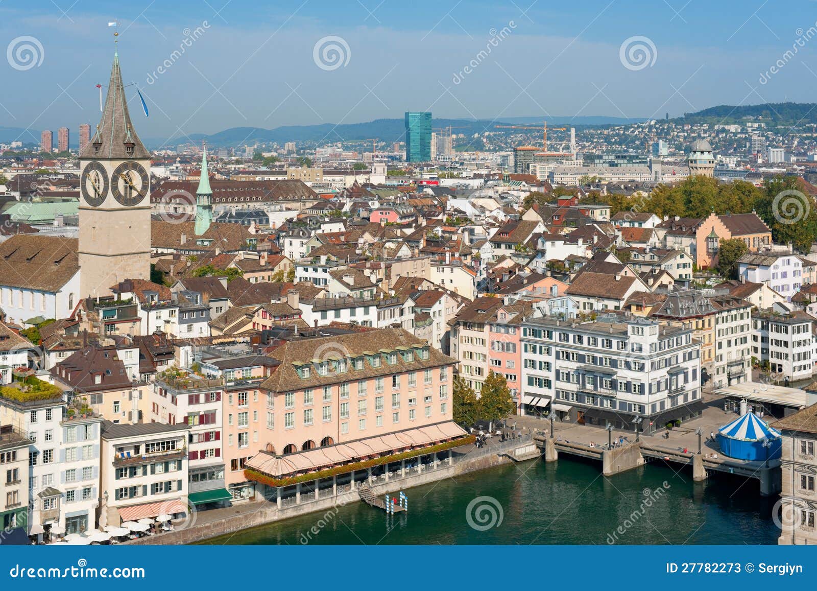 Rooftops of Zurich, Switzerland Stock Image - Image of outdoors ...