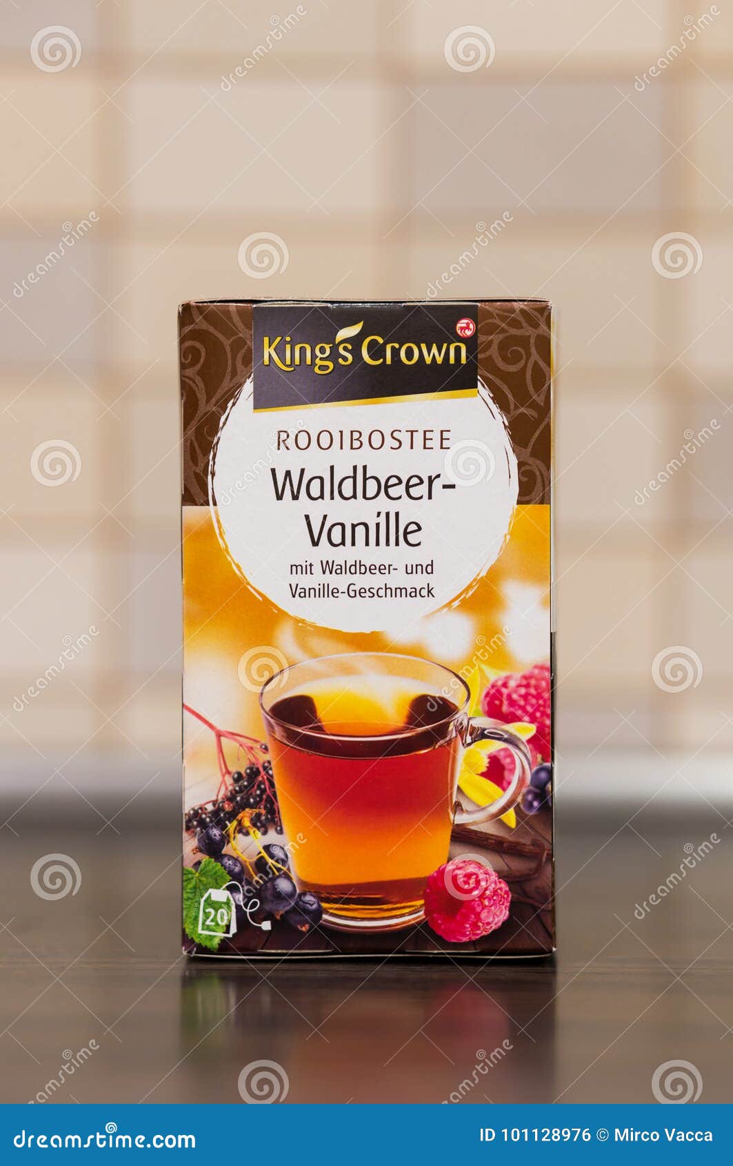 Rooibosthee in een doos redactionele foto. Image of kroon - 101128976