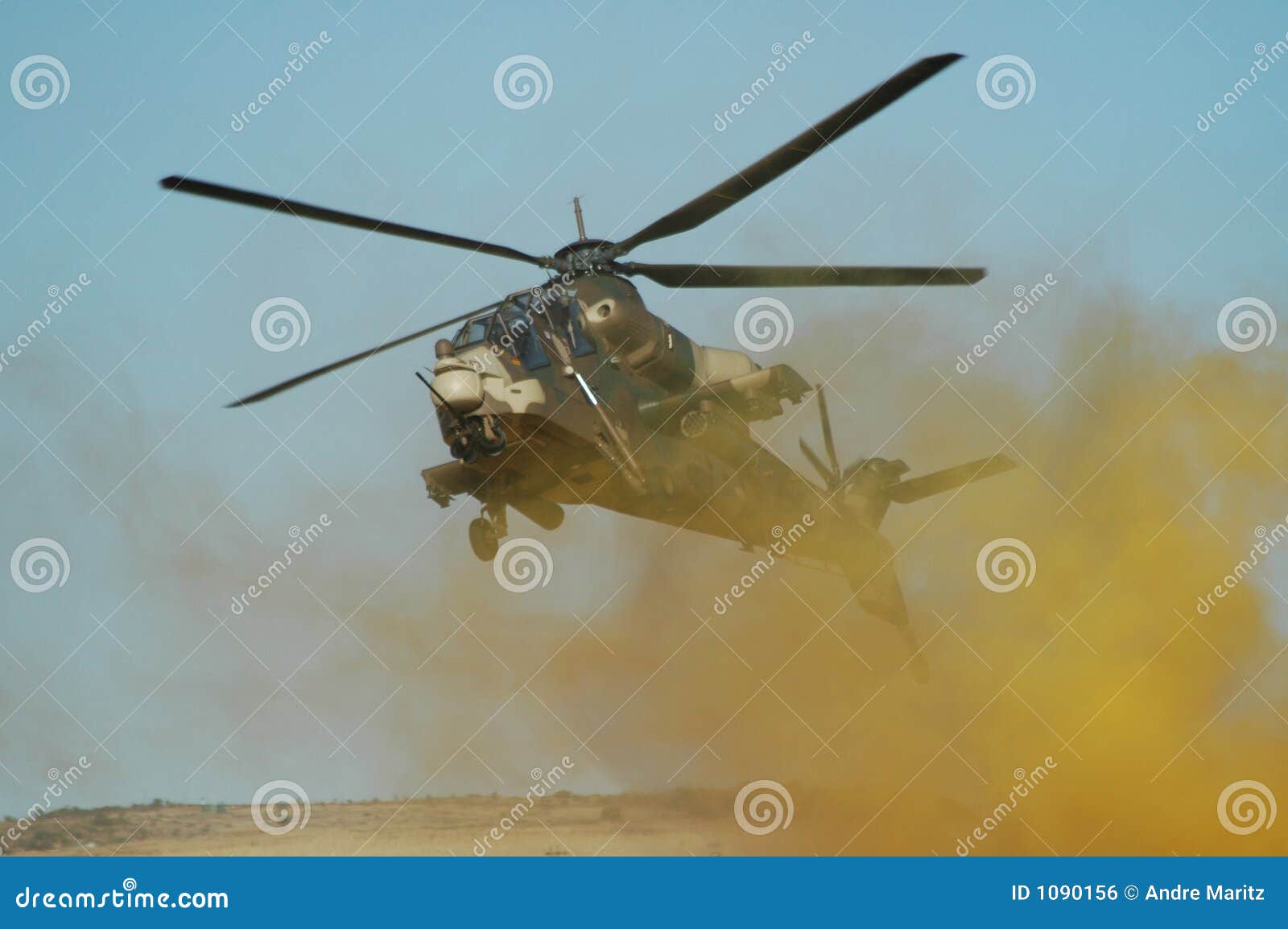 Rooivalk Attack Helicopter in Battle Stock Photo - Image of rotors ...