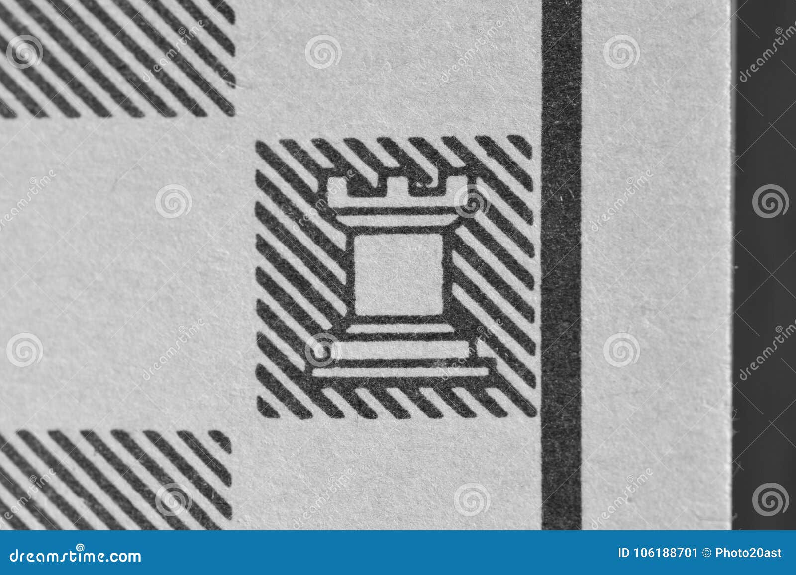 Rook on a chess diagram stock image. Image of closeup - 106188701