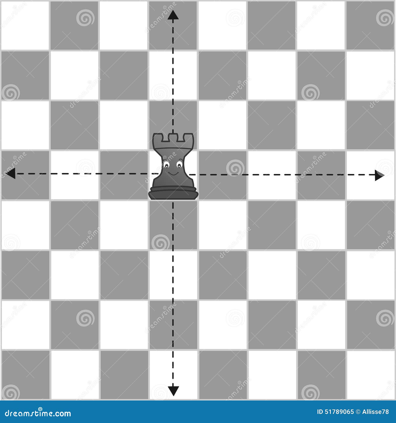 Rook Chess Button On Blue Abstract Light Background Stock Photography ...