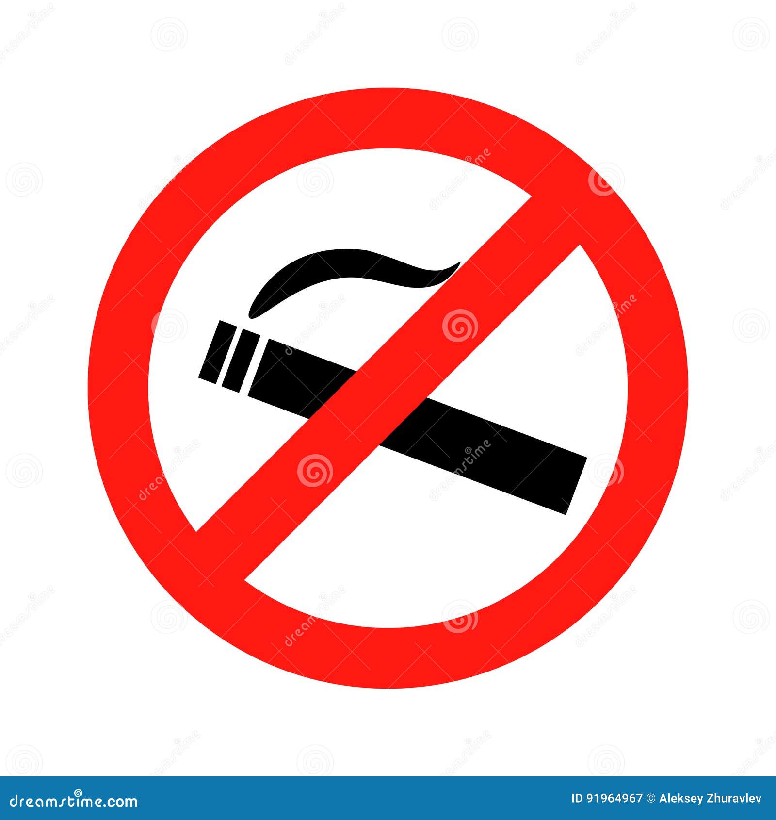 Rook De Geen Vector Van Het Verbodsteken Vector Illustratie ...