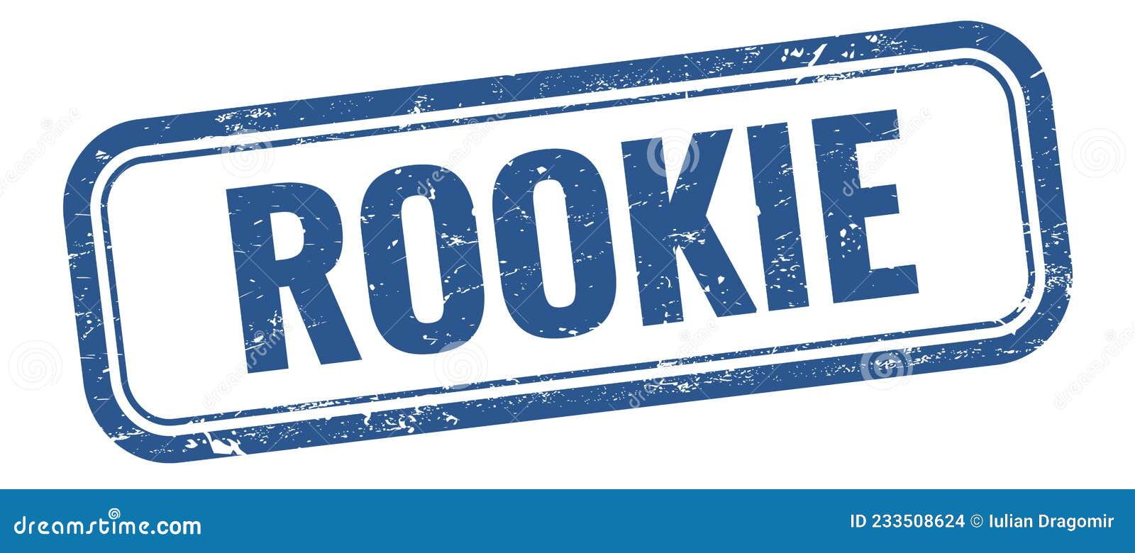 ROOKIE Text on Blue Grungy Vintage Stamp Stock Illustration ...