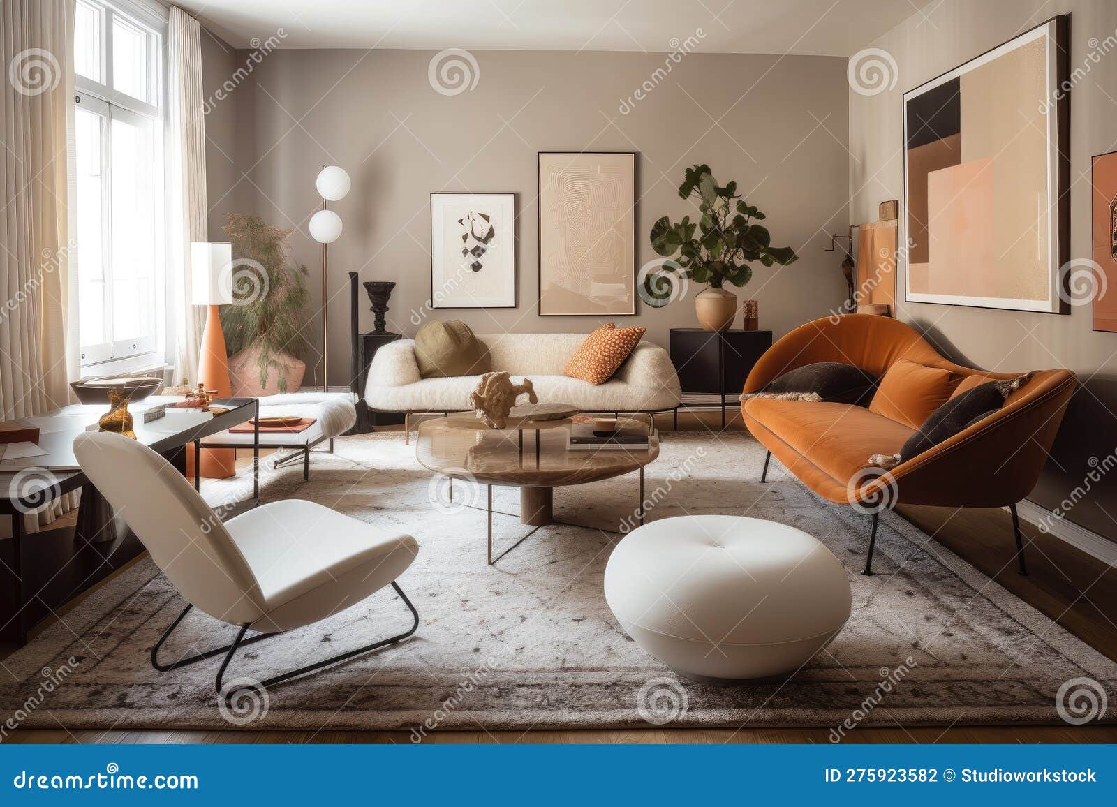 A Room with an Asymmetrical Layout, Filled with Balanced and Harmonious ...