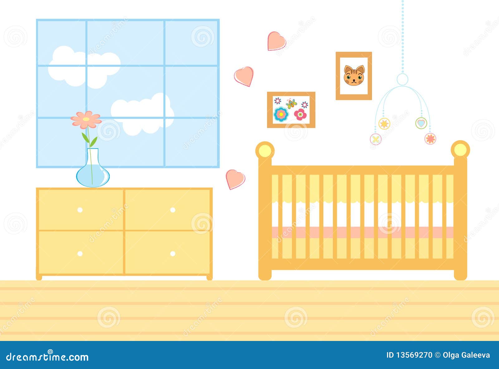 A room for a baby stock vector. Illustration of vector - 13569270