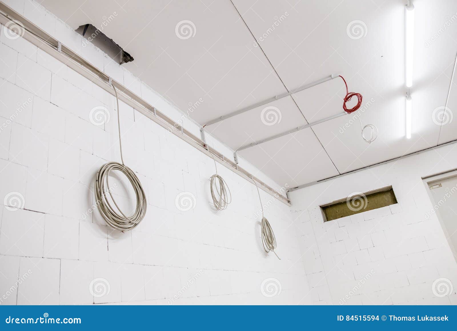 Room with Beginning Electrical Installation Stock Photo - Image of room ...