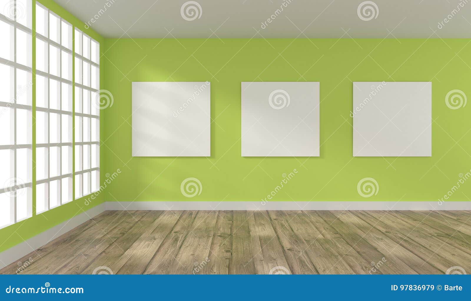 Room Big Windows Three Posters Stock Illustrations – 3 Room Big Windows ...