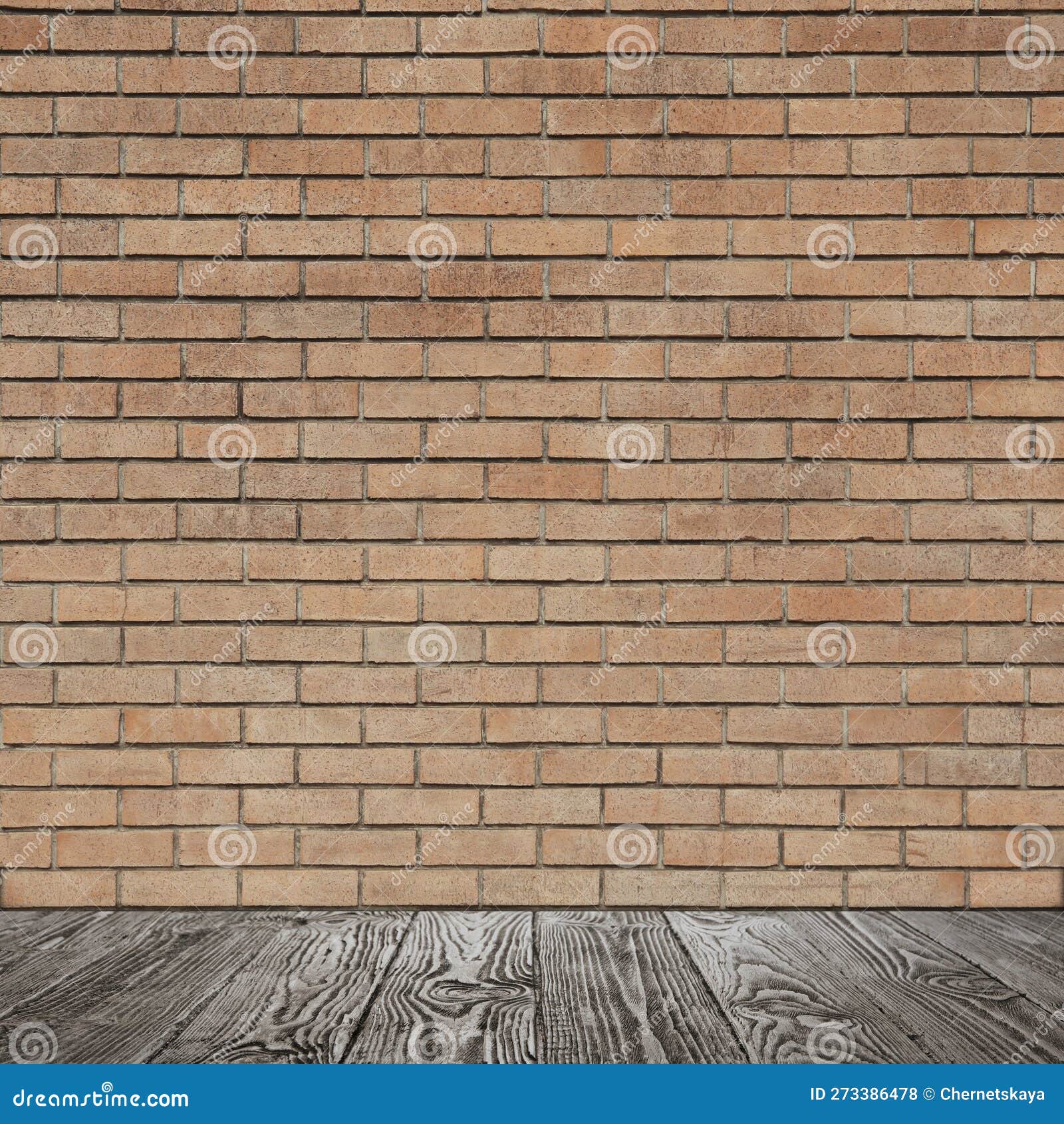 Room with Brick Wall and Wooden Floor Stock Photo - Image of color ...