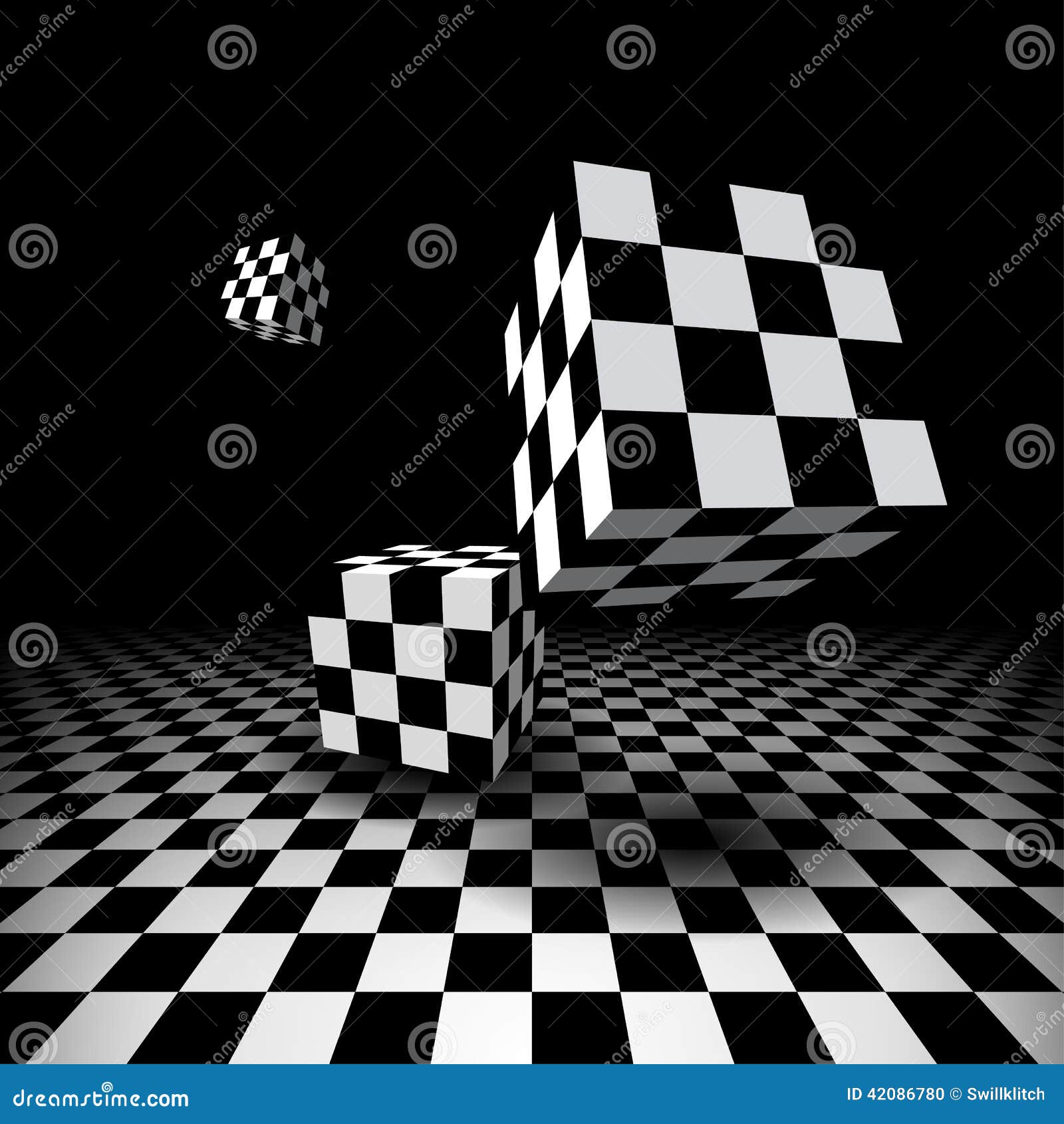 Checkered Cubes Stock Illustrations – 797 Checkered Cubes Stock ...