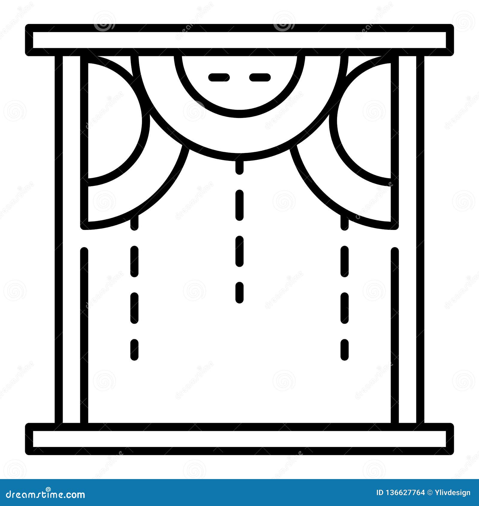 Room Circle Shade Window Icon, Outline Style Stock Vector ...