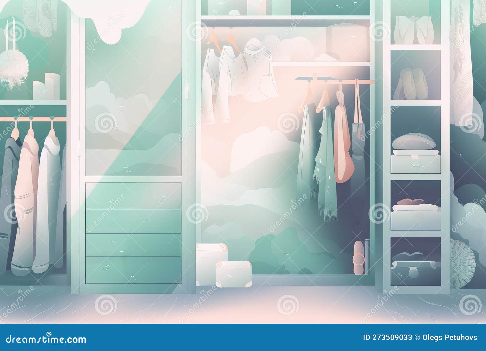 Shelf For Clothes. Vector Drawing | CartoonDealer.com #113516566