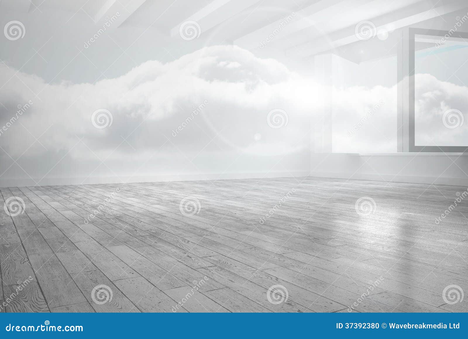 Room with cloud stock illustration. Illustration of cloud - 37392380