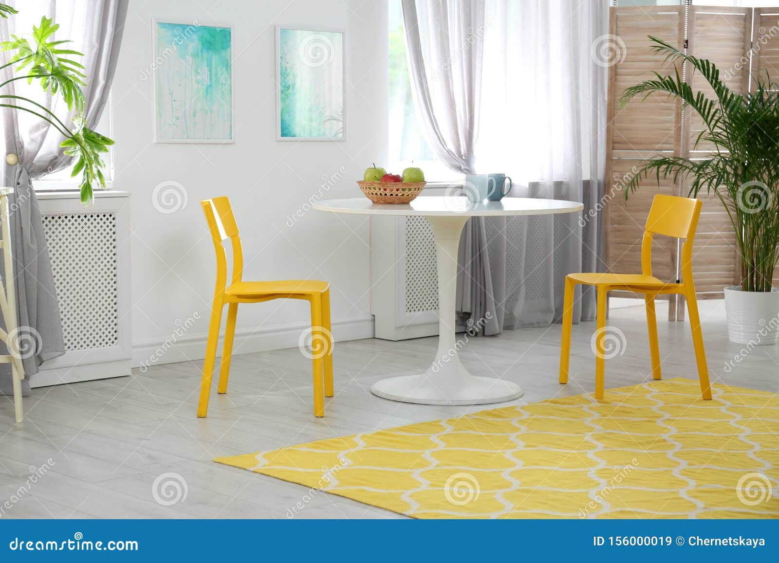 Room with Comfortable Table, and Stylish Decor. Idea for Interior ...