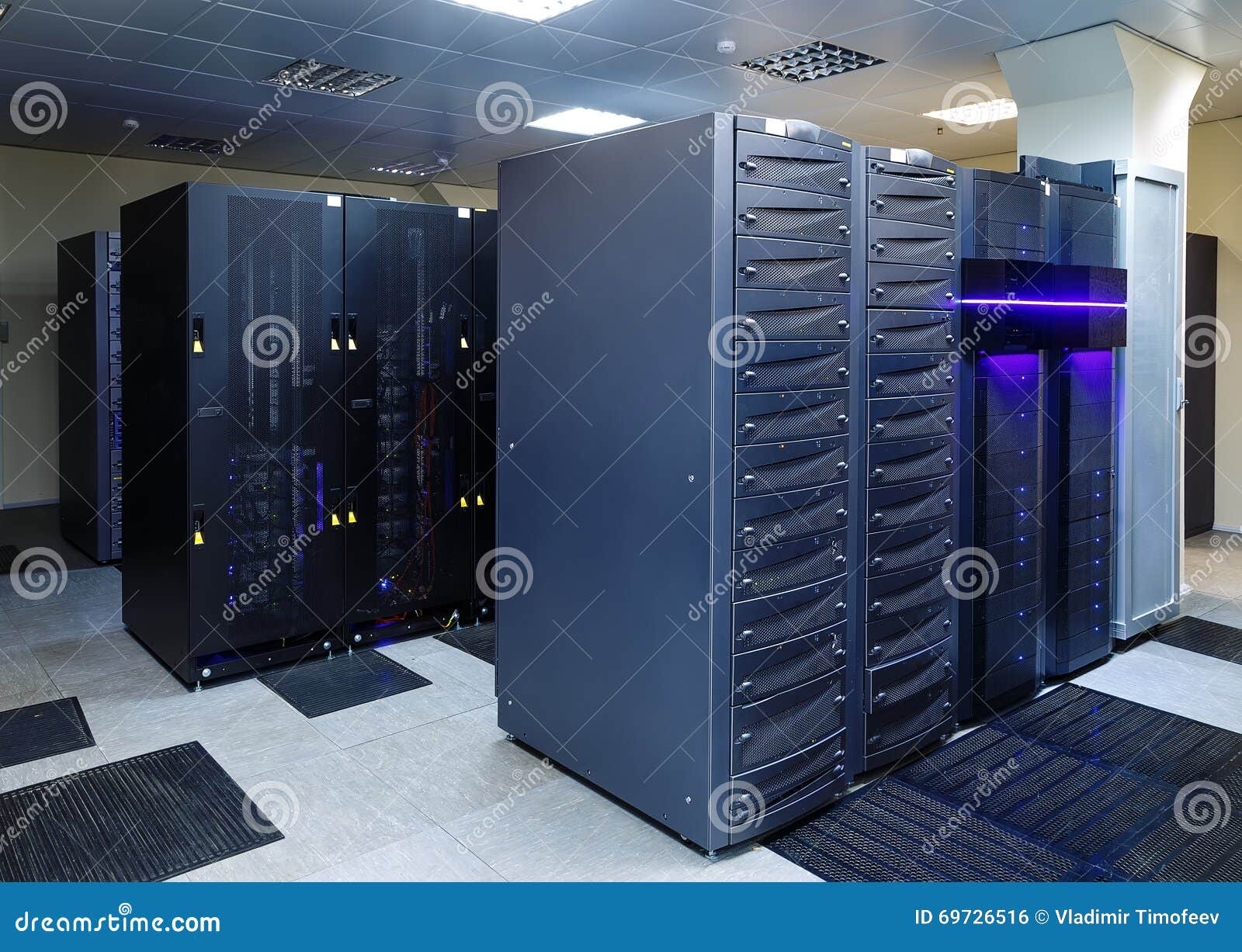 Room with Communication and Server Equipment Stock Photo - Image of ...