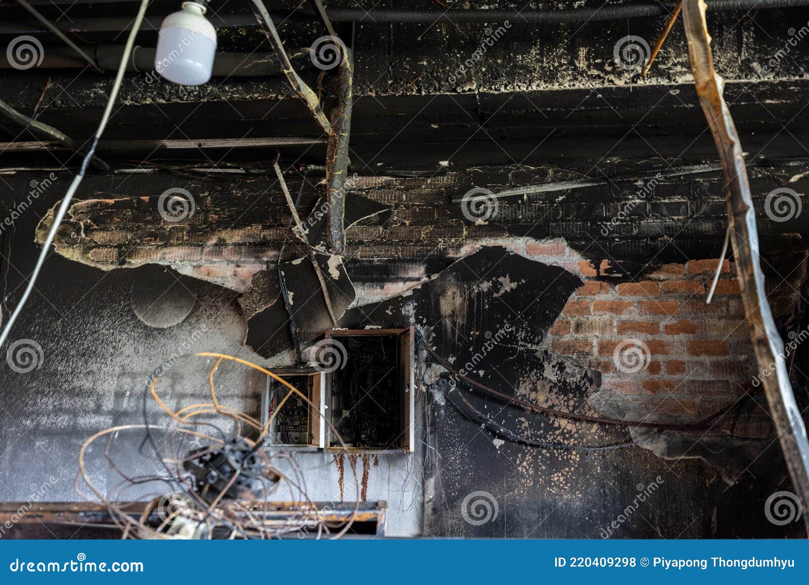 Condition after Scientific Laboratory Fire. Stock Photo - Image of ...