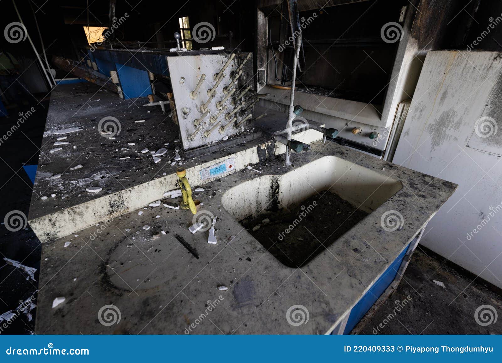 Condition after Scientific Laboratory Fire. Stock Image - Image of ...