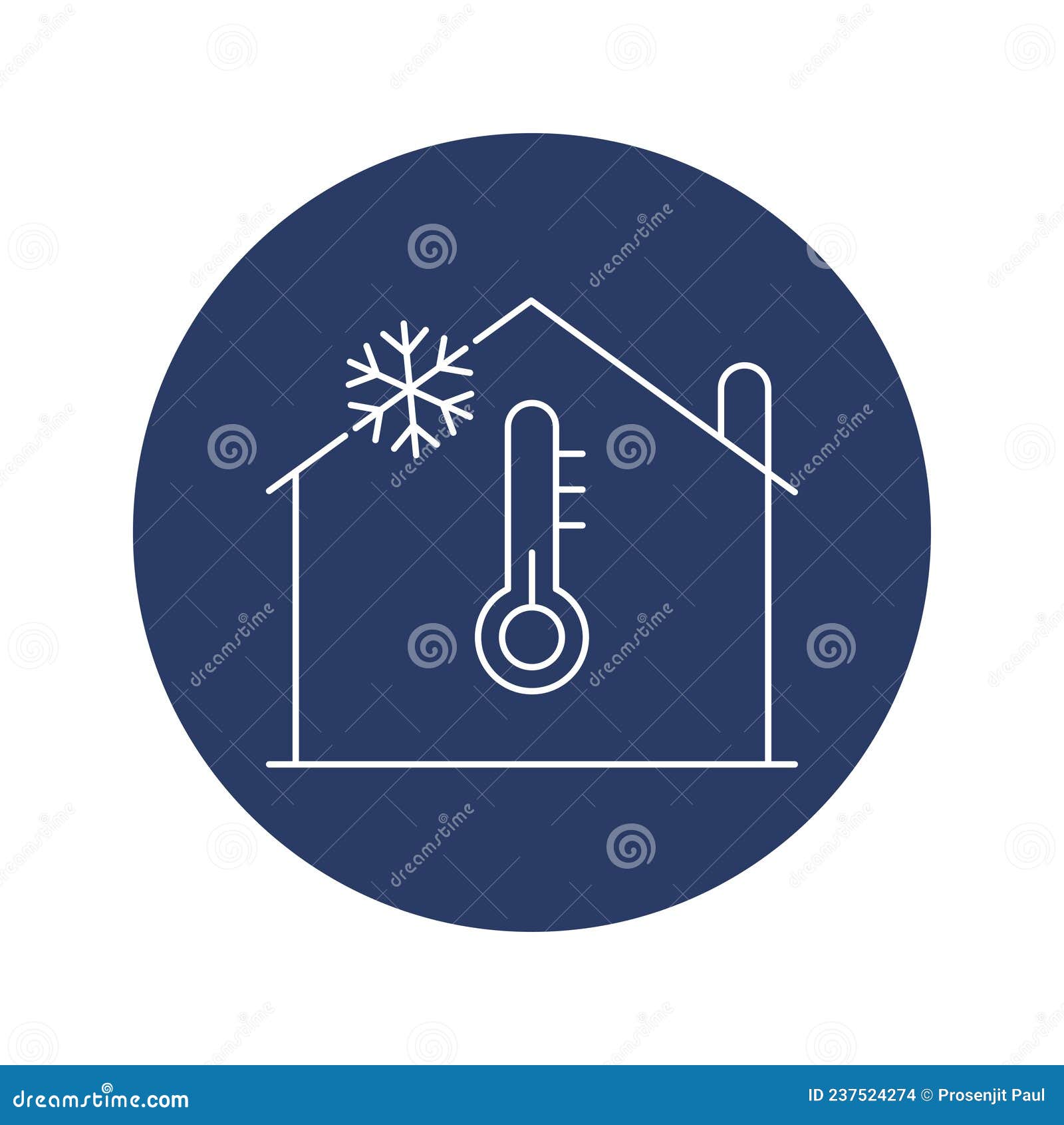 Room Cooling Measurement Icon Vector Stock Vector - Illustration of ...