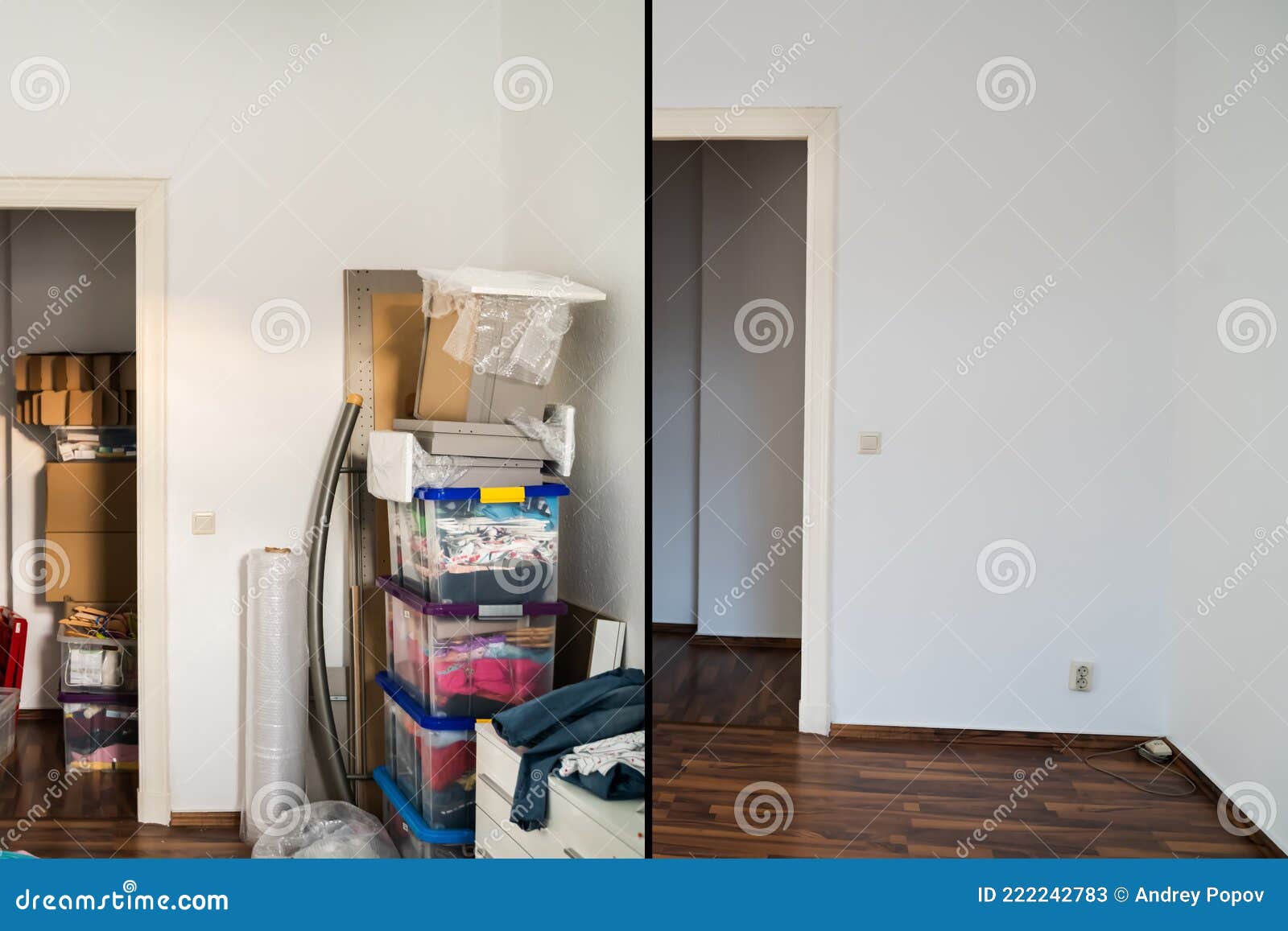 Before and after Room Declutter Stock Image - Image of hoarding ...