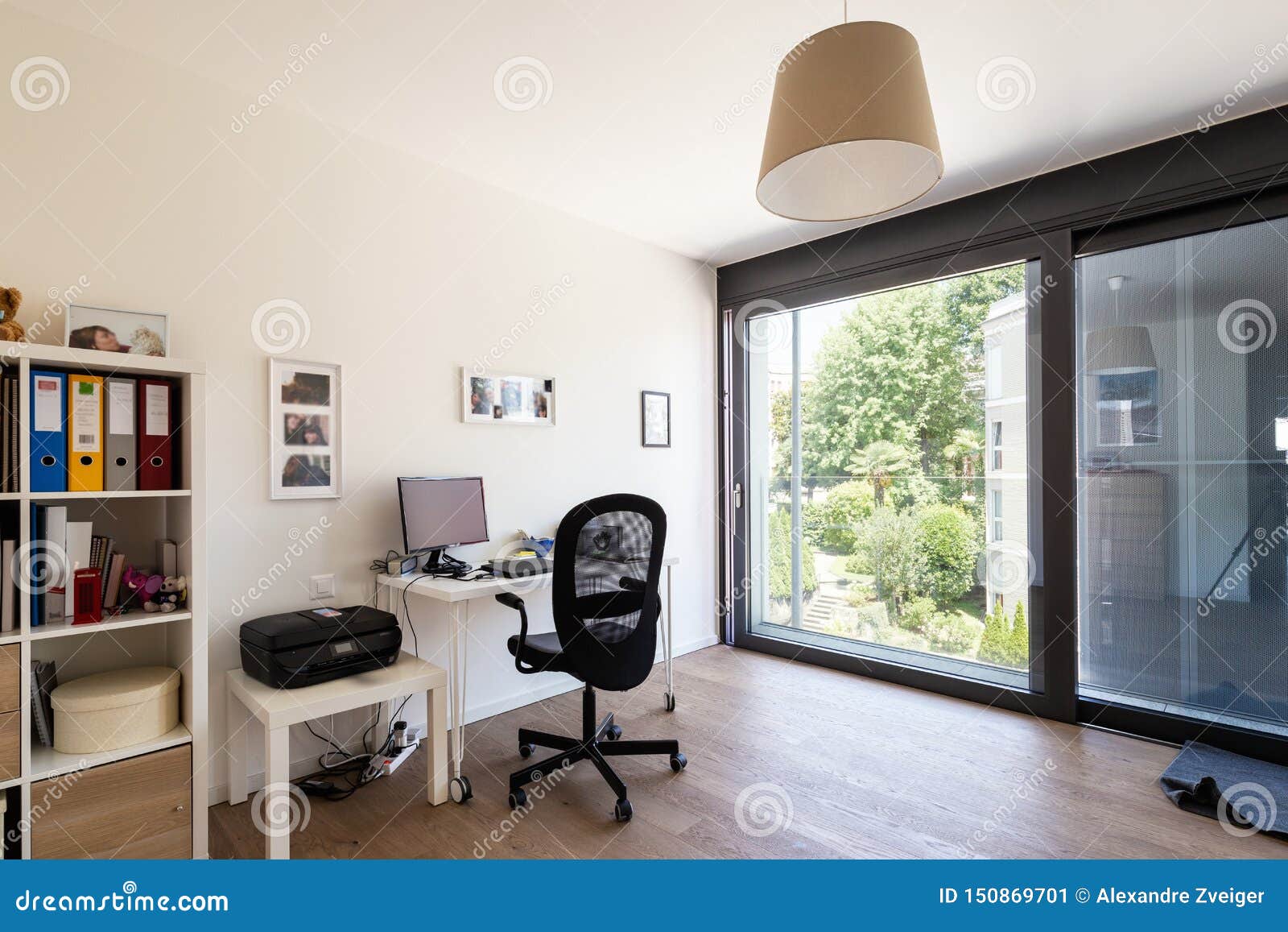 Room Dedicated To Study with a View of Nature Stock Image - Image of ...