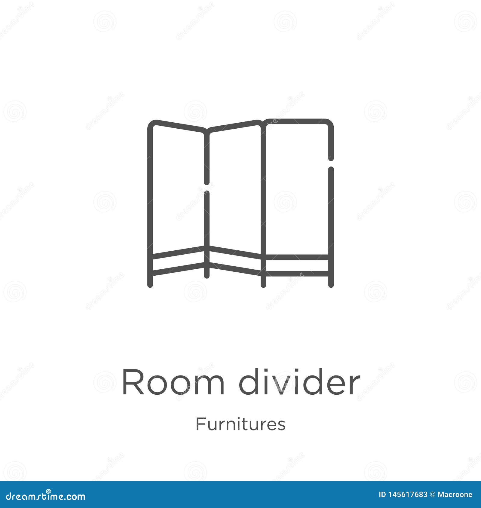 Room Divider Icon Vector From Furnitures Collection. Thin Line Room ...