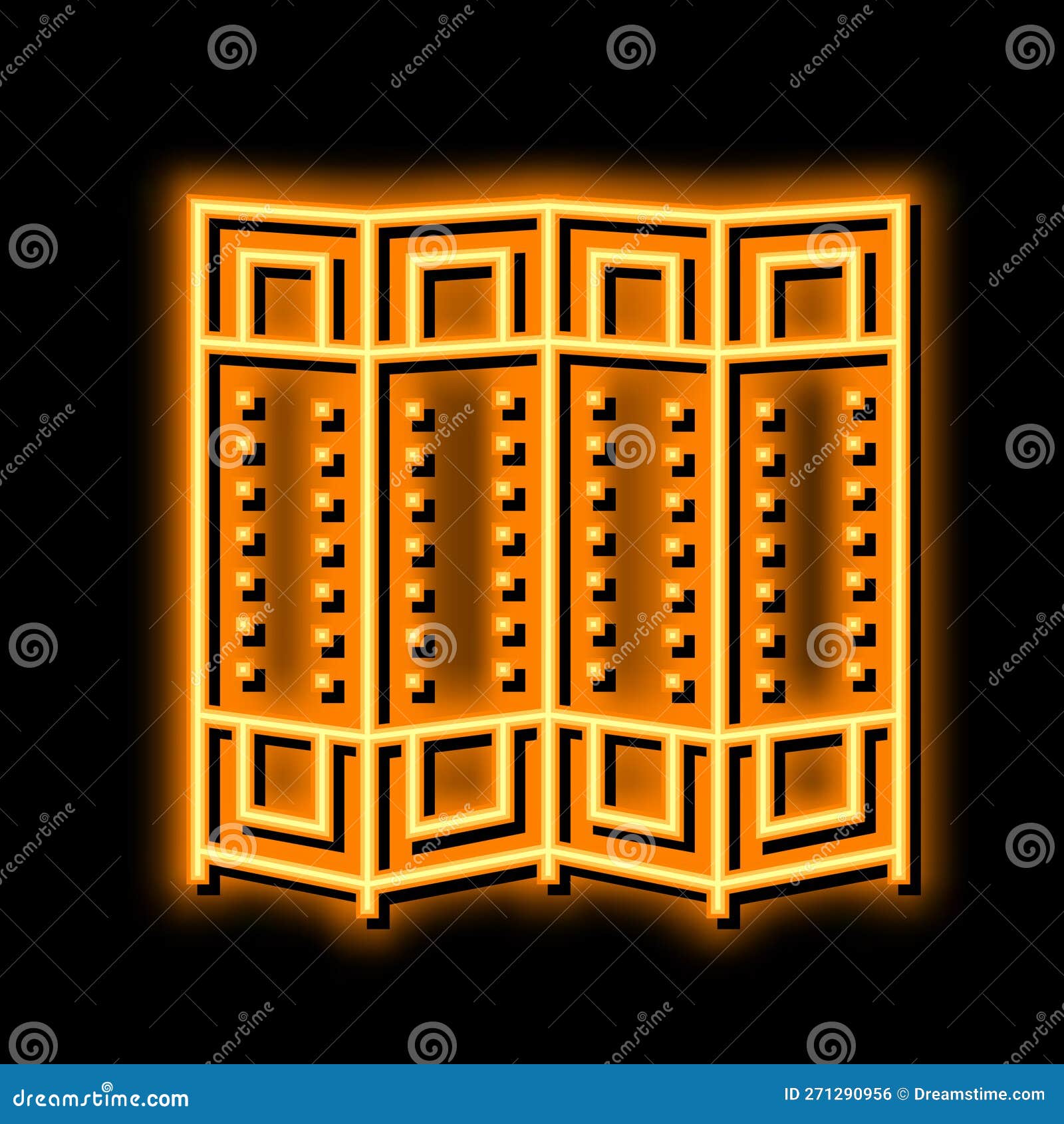 Room Divider Neon Glow Icon Illustration Stock Vector - Illustration of ...