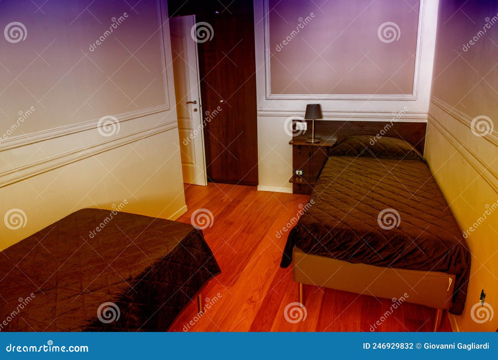 Room with Double Single Bed of a Modern, Bright and Spacious Apartment ...