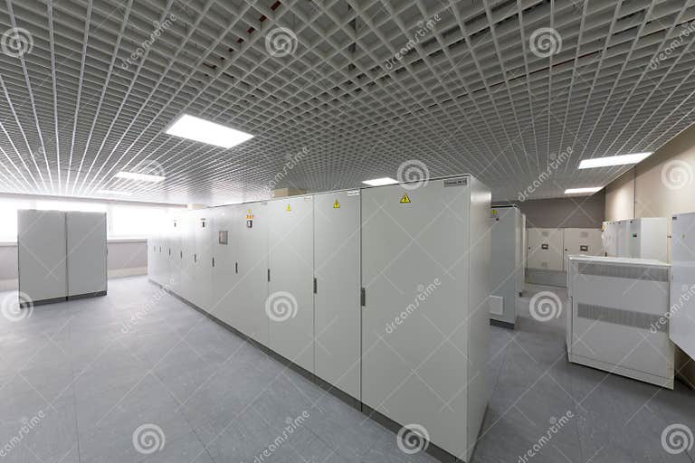Room with Equipment for Telecom Stock Photo - Image of corporate ...