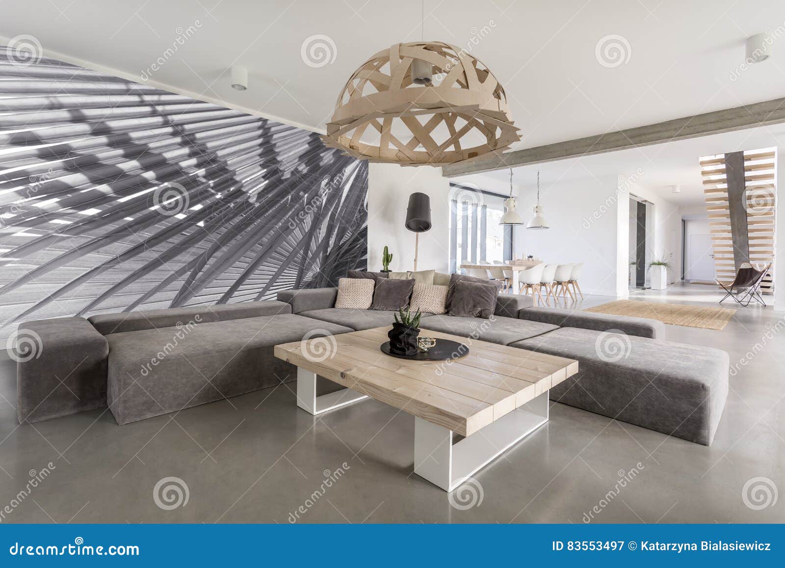 Room with extra large sofa stock image. Image of house - 83553497