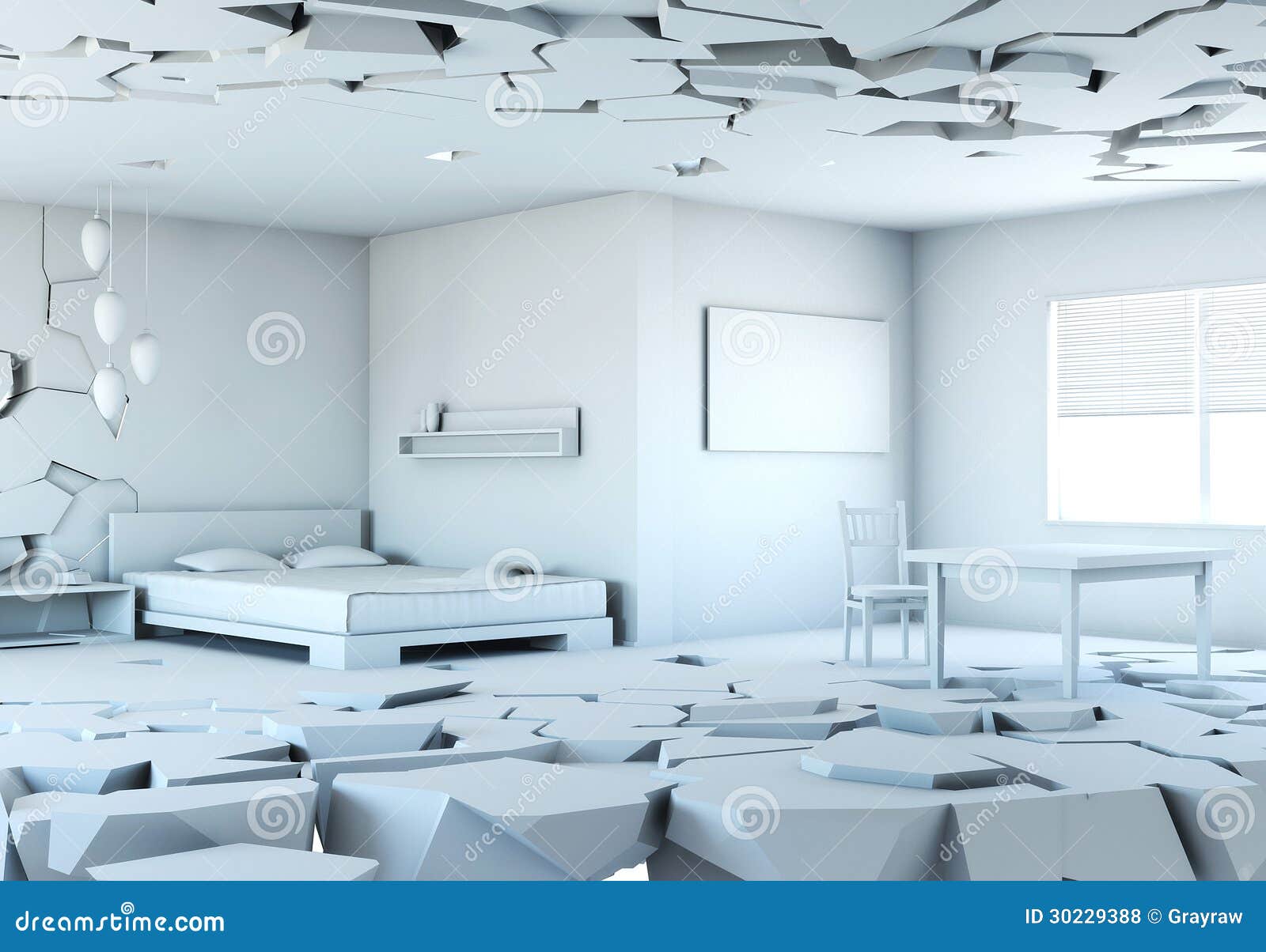 Broken room stock illustration. Illustration of place - 30229388
