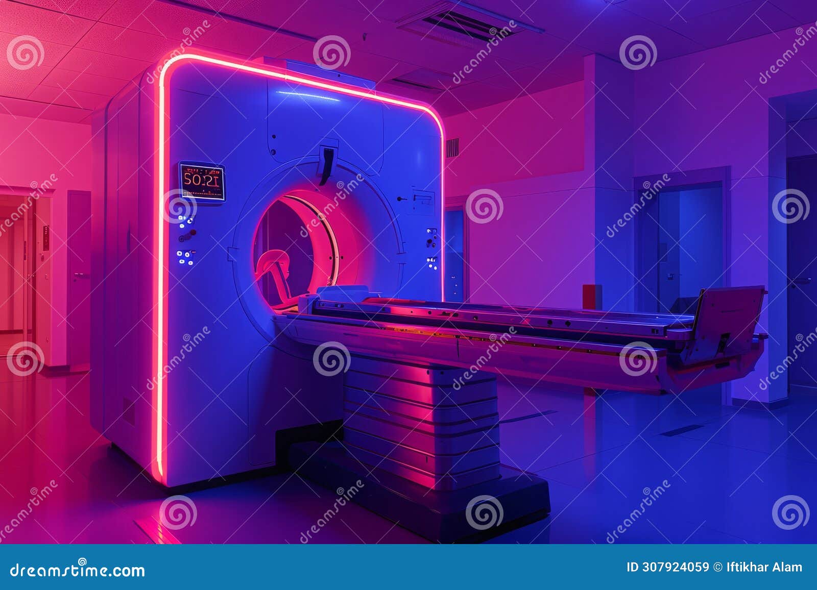 A Room Featuring a Prominent Machine in the Center, Surrounded by ...