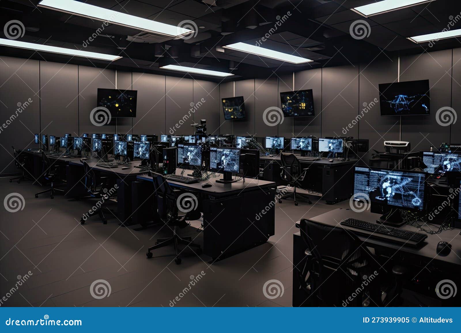 A Room Filled with Computers, Each Running Complex Programs that ...