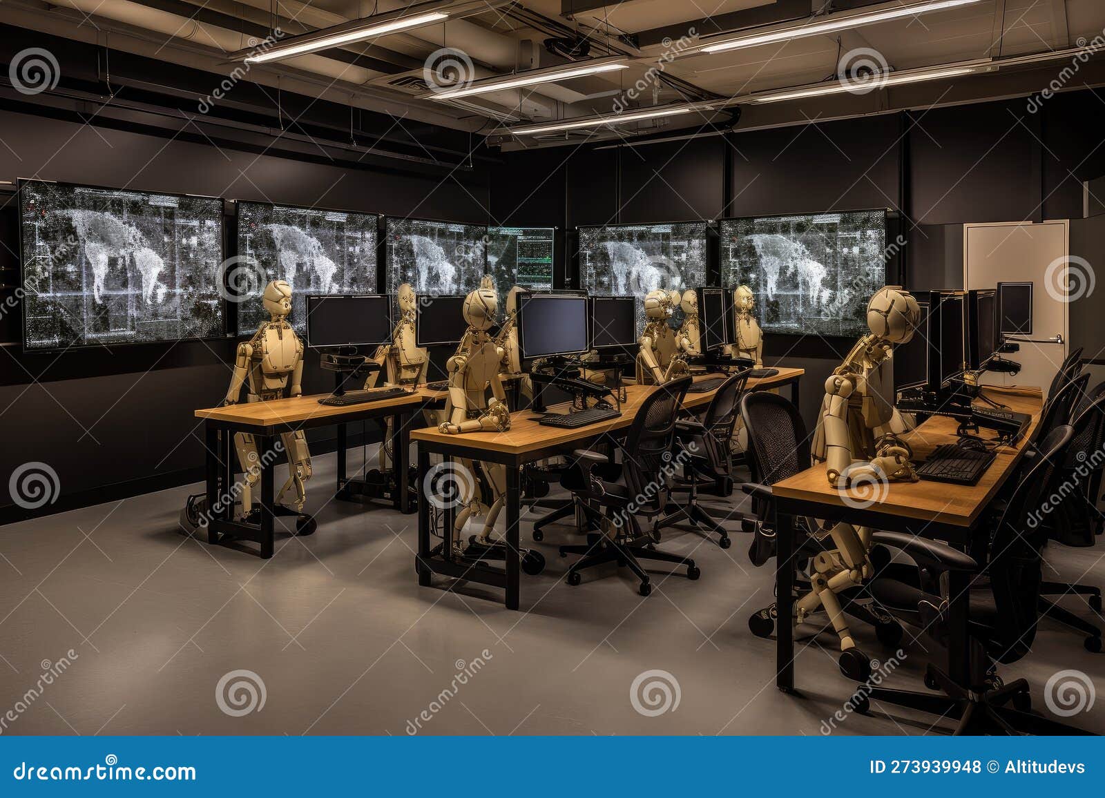 A Room Filled with Computers, Each Running Complex Programs that ...