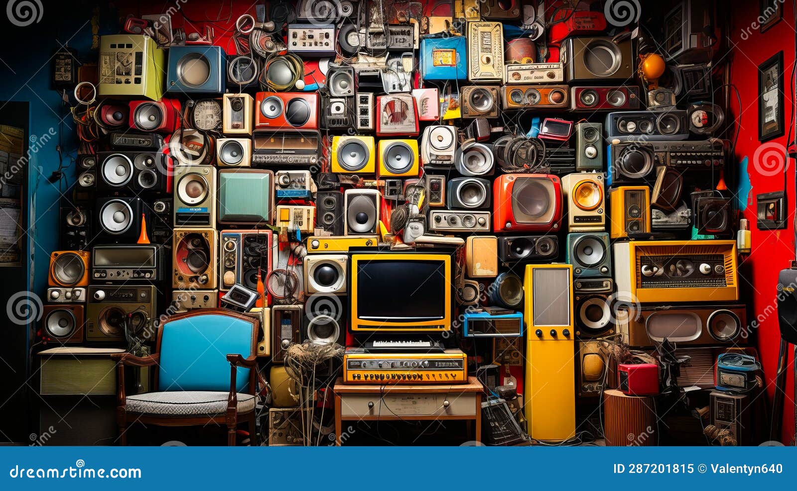 Room Filled with Lots of Different Types of Electronic Equipment ...