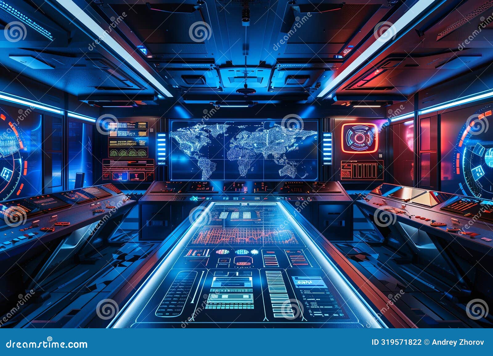 A Room Filled with Numerous Electronic Gadgets, Screens, Panels, and ...