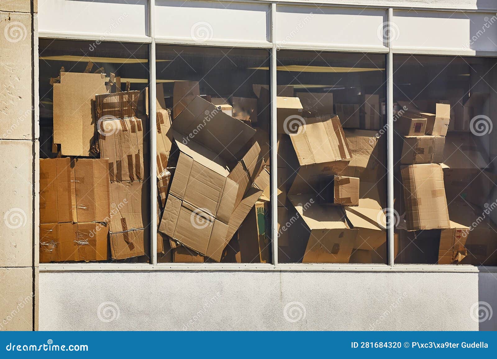 Room Full of Cardboard Boxes Stock Photo - Image of store, storage ...